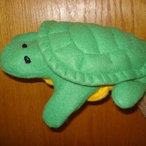 Turtle Hand Puppet Green Reptile Nature Storytelling Autism Interactive ...