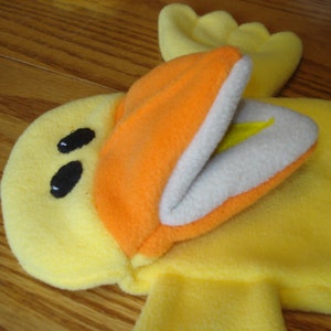 Yellow Bird Hand Puppet Hand Made Movable Mouth Nature Story Telling ...