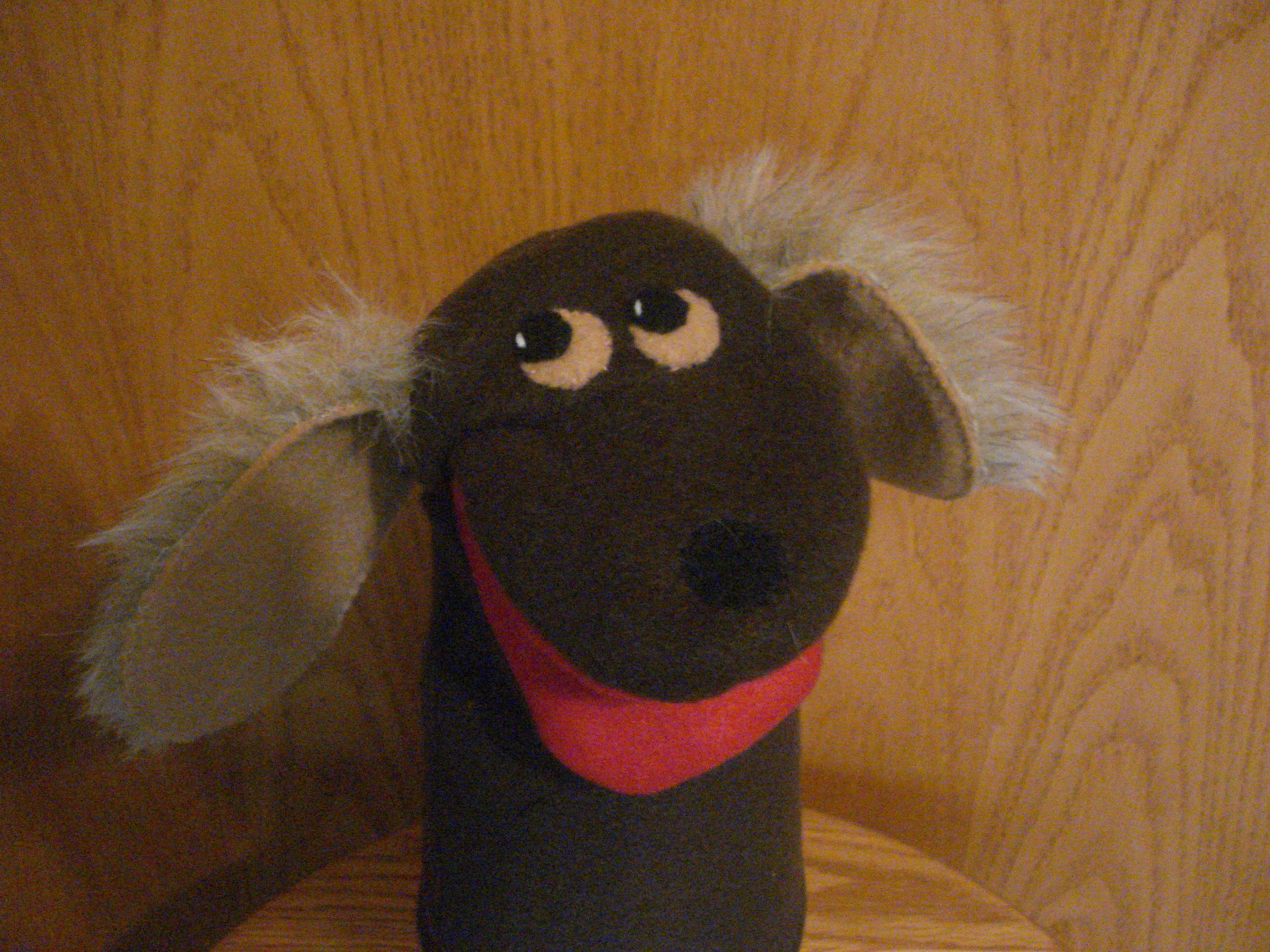 Dog hand puppet hand sewn felt eyes movable mouth brown | Etsy