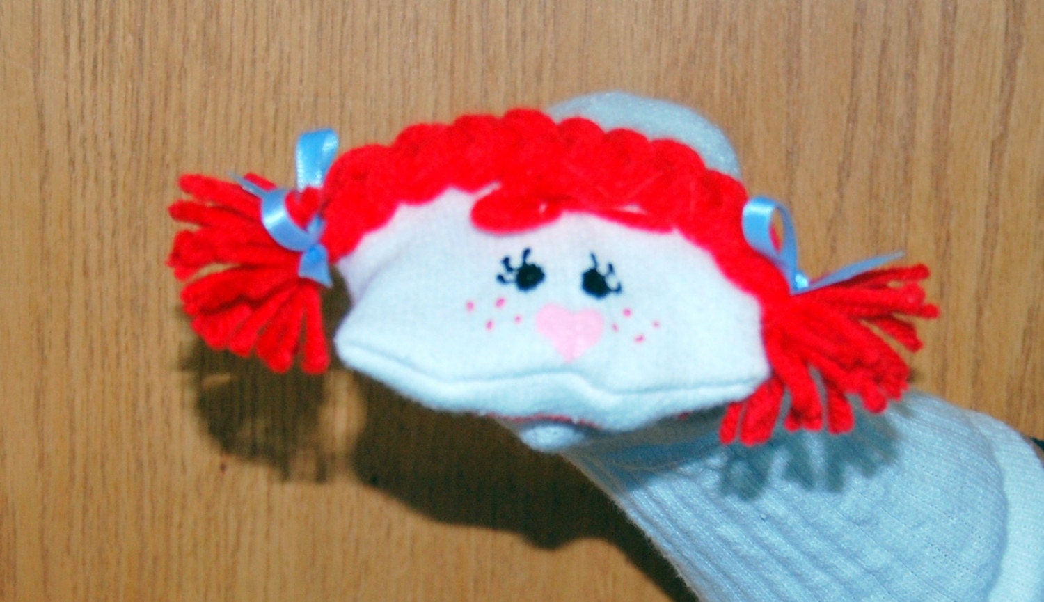 Red Haired Girl Sock Puppet With Braids Class Room Educate Aid - Etsy