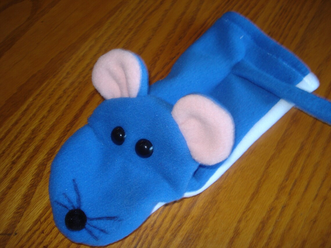 Blue Mouse Hand Puppet Puppets Mice Social Skills Movable | Etsy