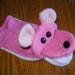 Pink Mouse Hand Puppet Puppets Mice Social Skills Movable Mouth Fleece ...