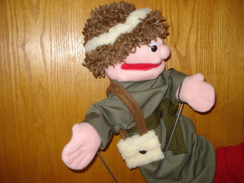 Biblical hand puppet boy shepherd Bible movable mouth arm | Etsy