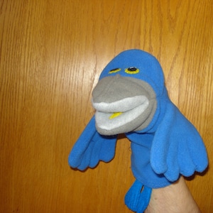 Blue Bird Hand Puppet Movable Mouth Made in the USA - Etsy