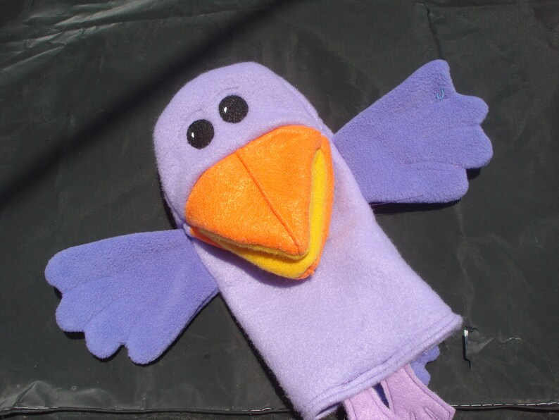 Bird Hand Puppet Mouth is Moveable Safe Felt Sewn on Eyes | Etsy