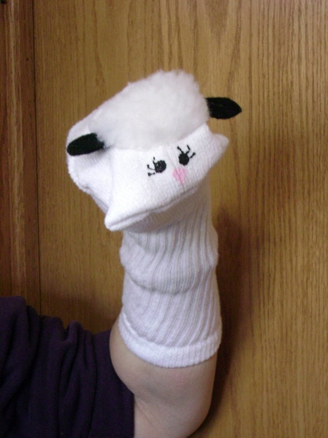 Ewe Sheep Sock Puppet Female Eyelashes Farm Animal - Etsy