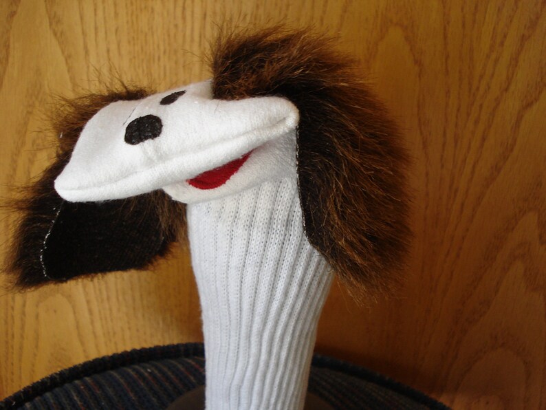 Dog Sock Puppet Hand Made Brown Faux Ears - Etsy