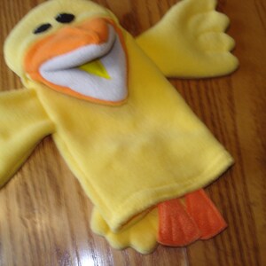 Yellow Bird Hand Puppet Hand Made Movable Mouth Nature Story Telling ...