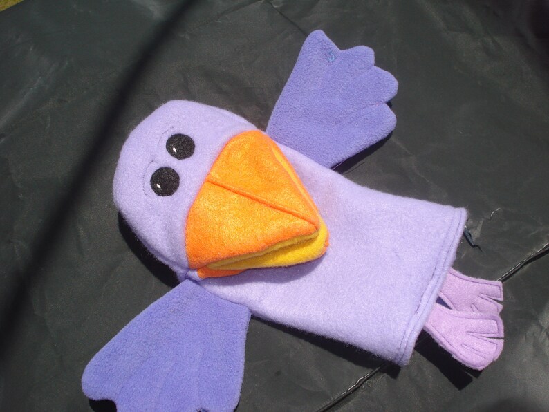 Bird hand puppet mouth is moveable safe felt sewn on eyes | Etsy