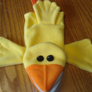 Yellow Bird Hand Puppet Hand Made Movable Mouth Nature Story Telling ...