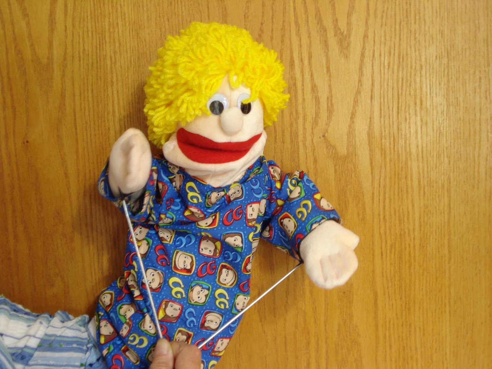 Boy Hand Puppet Movable Mouth Sew on Eyes Arm Rods Visual Aid - Etsy