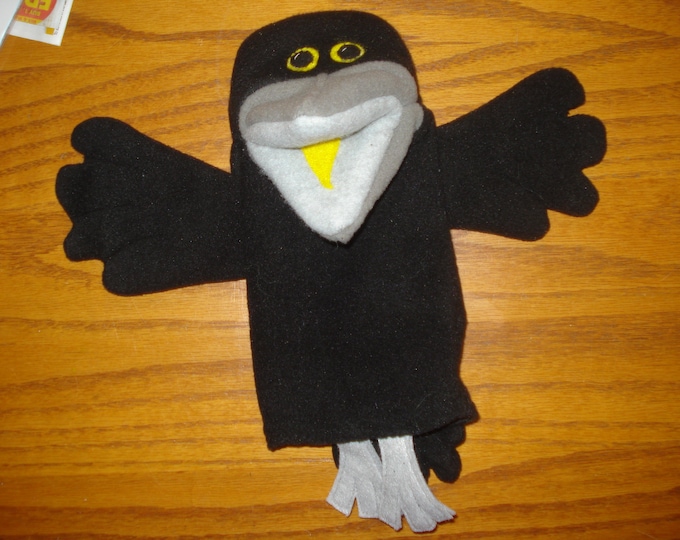 Magpie Puppet for Children. Plush Hand Puppet Magpie. Bibabo Toy. Glove ...