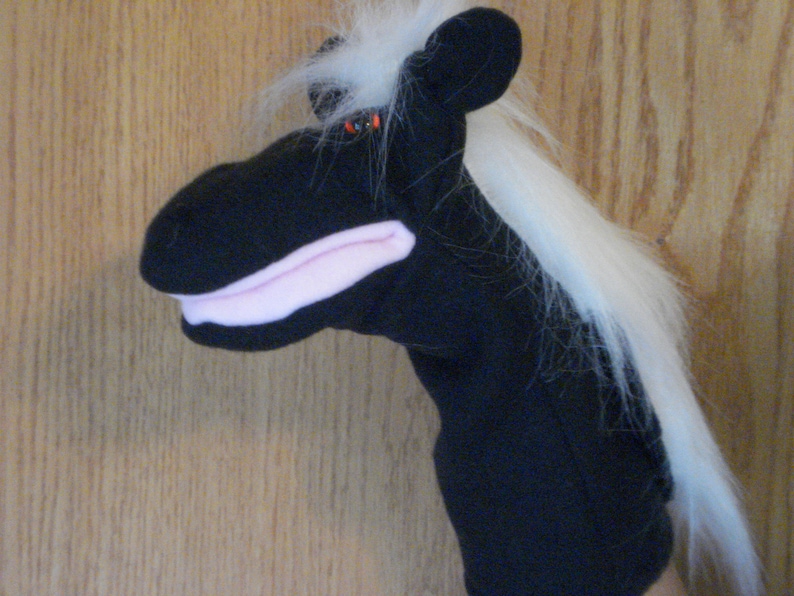 Skunk Hand Puppet Puppets Moveable Pink Mouth Embroideried | Etsy