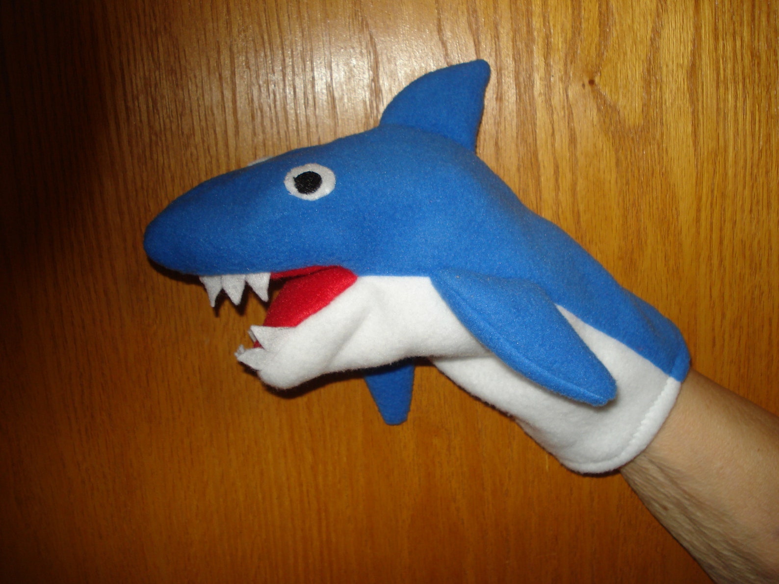 Blue Shark Hand Puppet Movable Mouth Sewn on Felt Eyes - Etsy