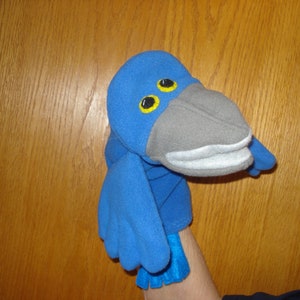 Blue Bird Hand Puppet Movable Mouth Made in the USA - Etsy