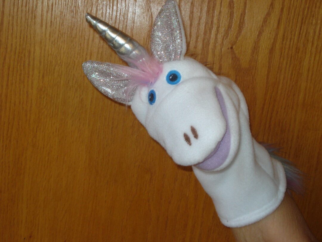 Unicorn Hand Puppet Sewn on Felt Eyes - Etsy