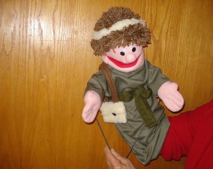 Biblical Hand Puppet Boy Shepherd Bible Movable Mouth Arm Rods Adult ...