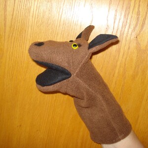 Jackal Hand Puppet Movable Mouth Washable 10 Inches Long - Etsy
