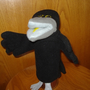 Black Bird Raven Hand Made Puppet Felt Eyes Movable Mouth - Etsy