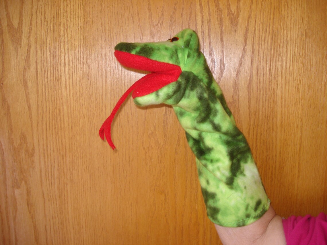 Snake 2 Piece Hand Puppet Moveable Mouth Fleece Fabric - Etsy