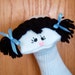 Girl Sock Puppet With Movable Mouth Black Braids - Etsy