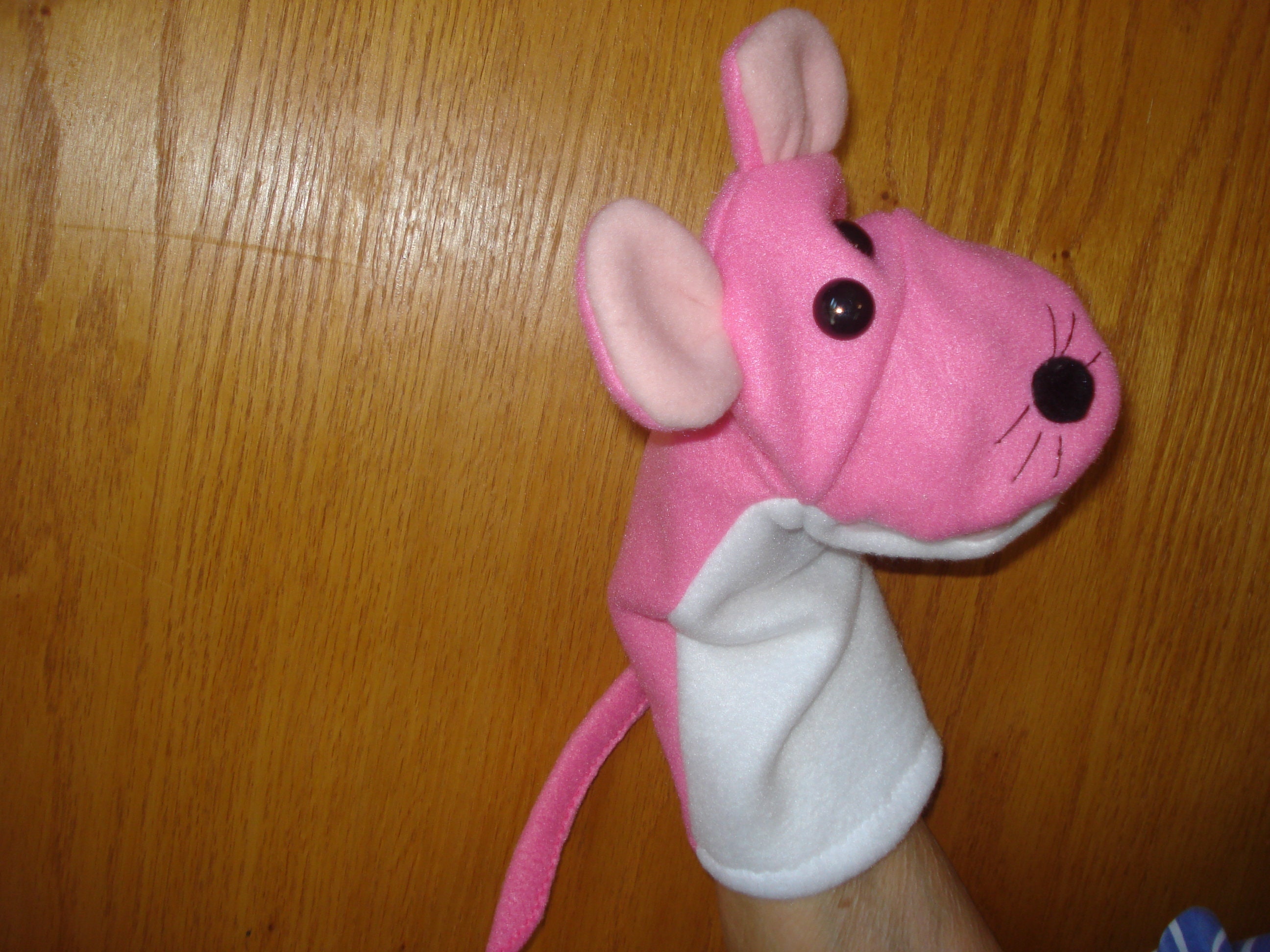 Pink Mouse Hand Puppet Puppets Mice Social Skills Movable | Etsy