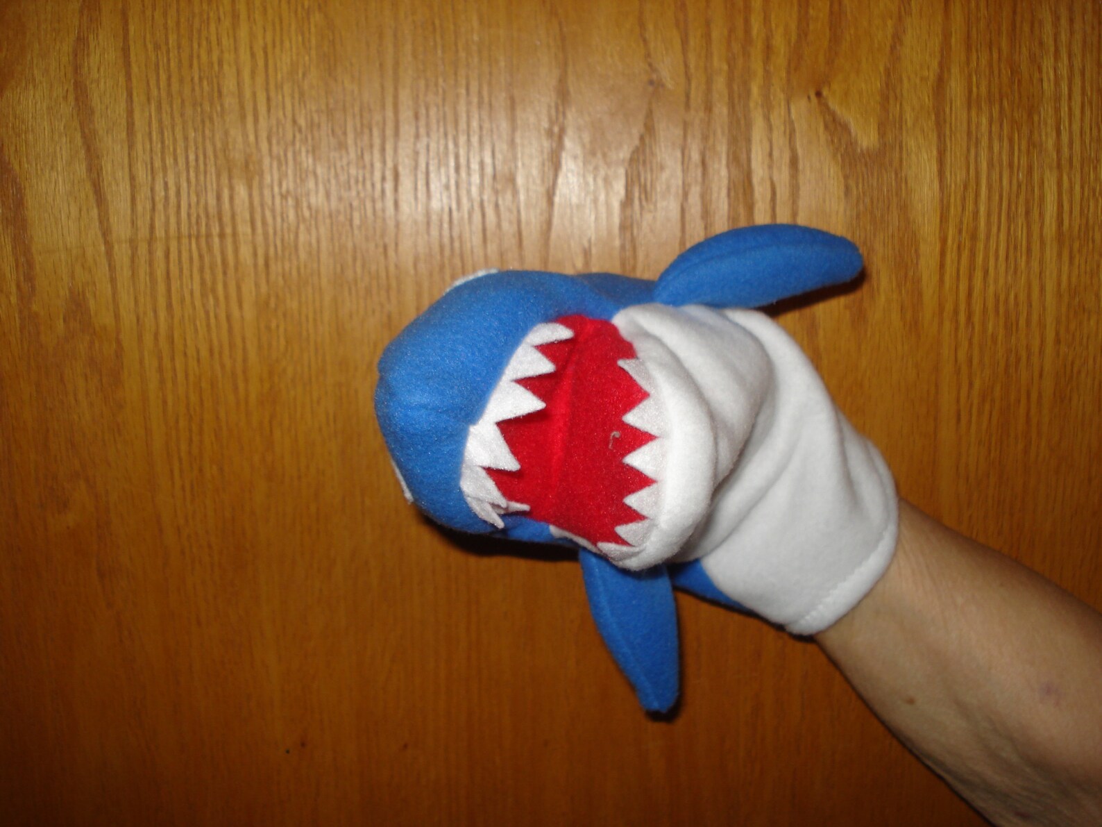 Blue Shark Hand Puppet Movable Mouth Sewn on Felt Eyes | Etsy