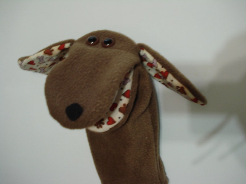 Brown Dog Hand Puppet With Movable Mouth - Etsy