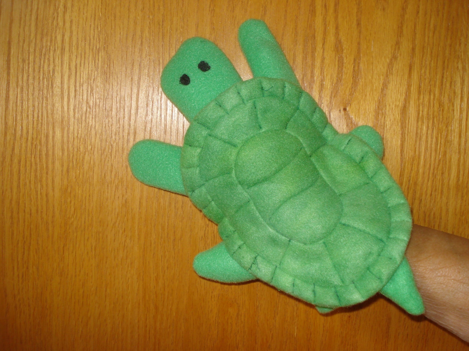 Turtle Hand Puppet Green Reptile Nature Storytelling Autism - Etsy