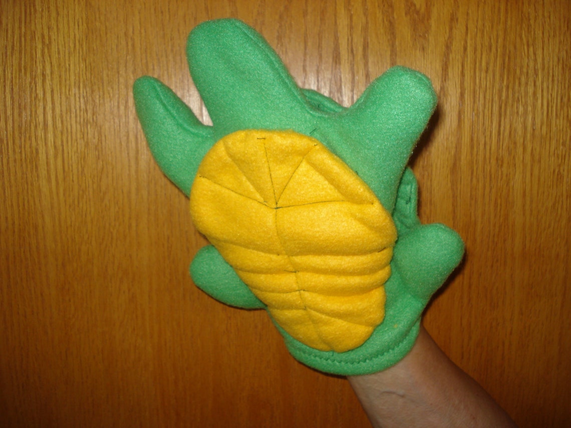 Turtle Hand Puppet Green Reptile Nature Storytelling Autism - Etsy