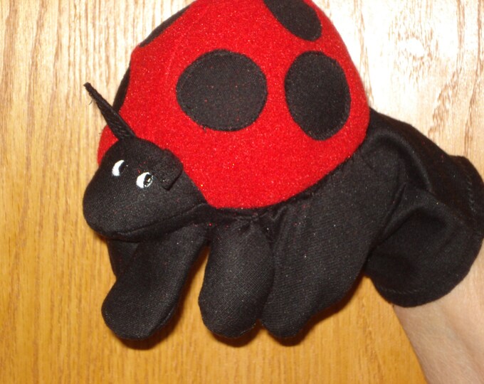 Lady Bug Hand Puppet Fleece and Stretchy Fabric - Etsy