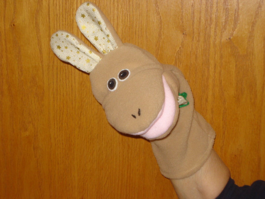 Hand Made Bunny Hand Puppet Felt Sewn Eyes - Etsy