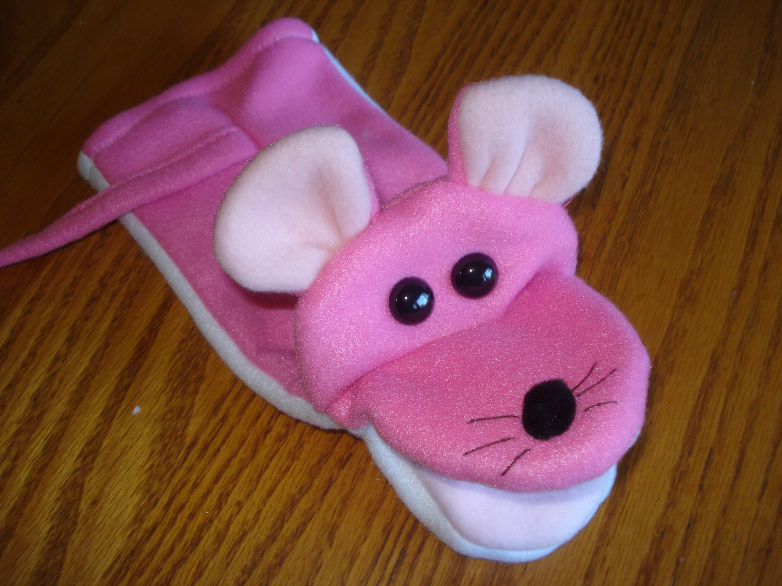 Pink Mouse Hand Puppet Puppets Mice Social Skills Movable | Etsy
