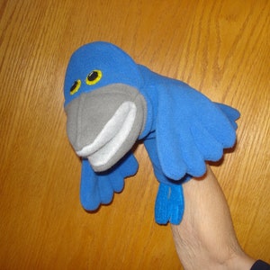 Blue Bird Hand Puppet Movable Mouth Made in the USA - Etsy