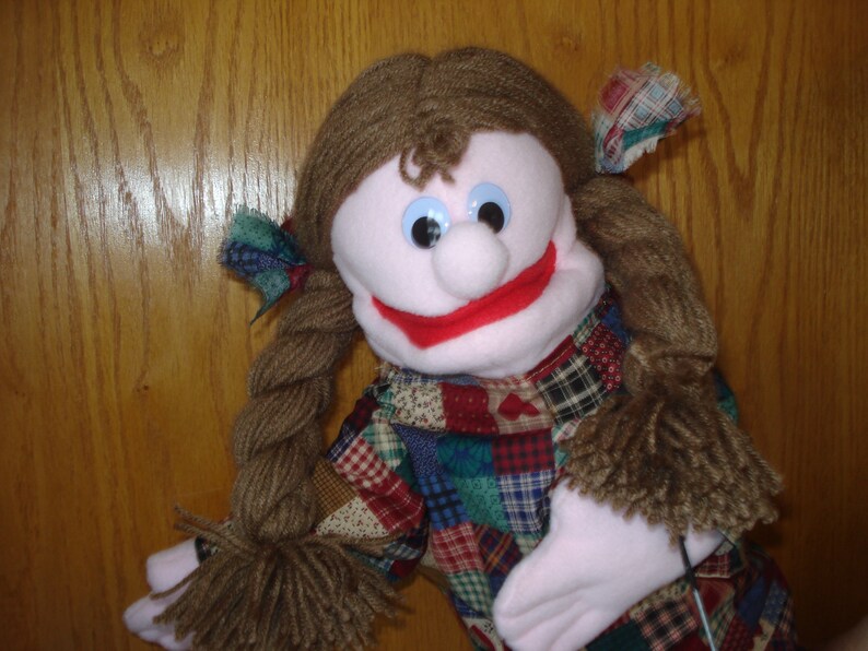Gretchen Girl Hand Puppet Movable Mouth Arm Rods Adult Size - Etsy
