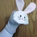 Rabbit Bunny Sock Puppet Puppets by Margie Appliqued Red Mouth ...
