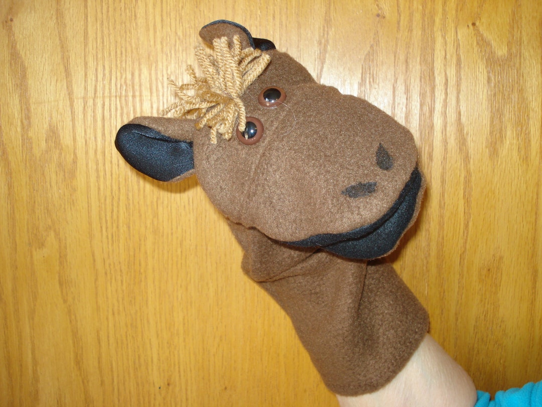 Horse Hand Puppet Brown Pony Mouth Puppet - Etsy