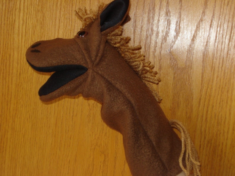 Horse Hand Puppet Brown Pony Mouth Puppet - Etsy