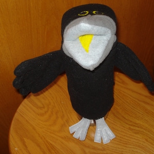Black Bird Raven Hand Made Puppet Felt Eyes Movable Mouth - Etsy