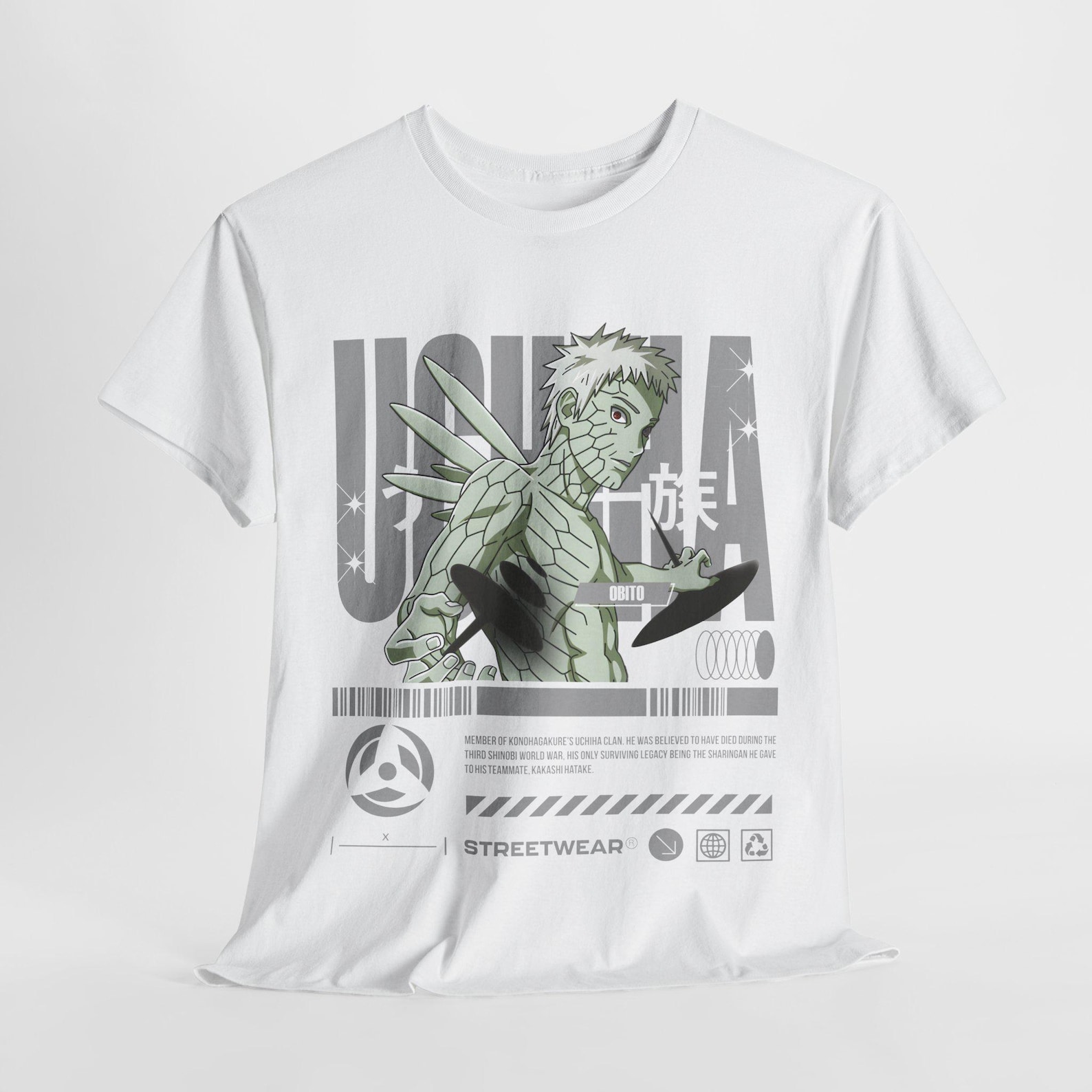 Obito Uchiha Clan Anime Tshirt Naruto Fan Merch Sasuke Itachi Anime ...