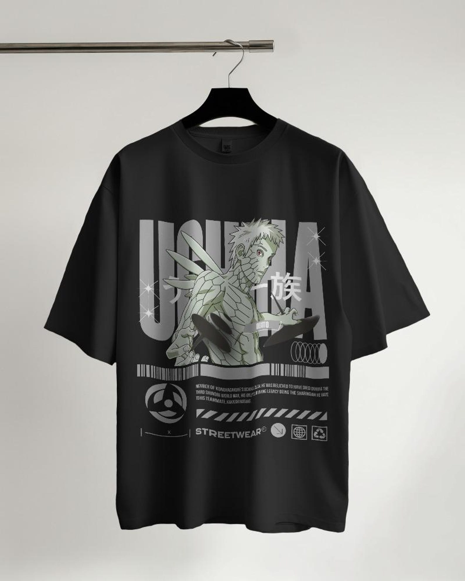 Obito Uchiha Clan Anime Tshirt Naruto Fan Merch Sasuke Itachi Anime ...