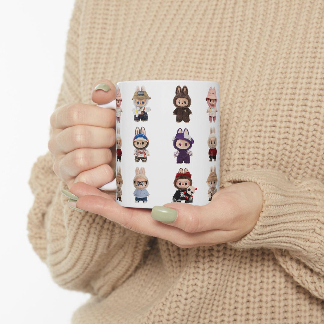 Labubu Ceramic Mug – Cute Cartoon Coffee Cup – Kawaii Aesthetic Gift ...