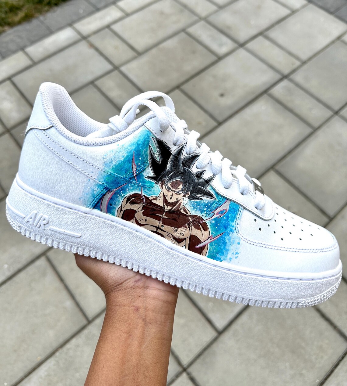 DBZ Goku Vegeta Custom Painted Nike Air Force 1 Shoes - Etsy