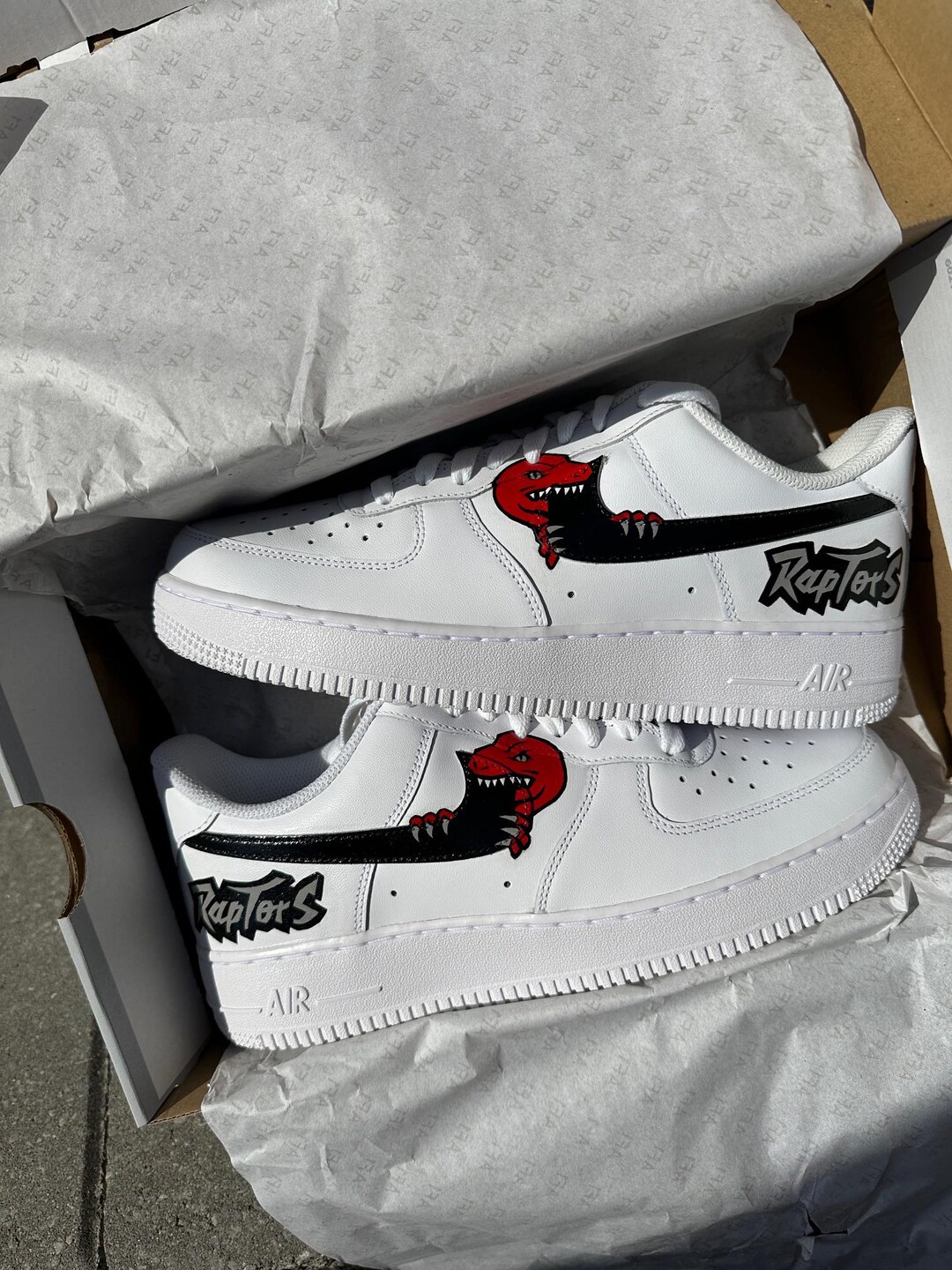Raptors Custom Painted Nike Air Force 1 Shoes - Etsy