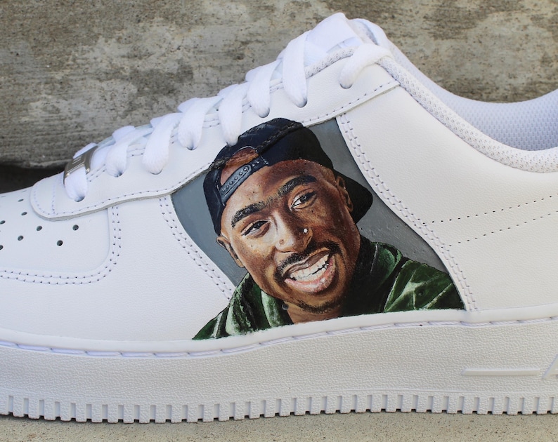 Tupac Custom Painted Nike Air Force 1 Shoes - Etsy