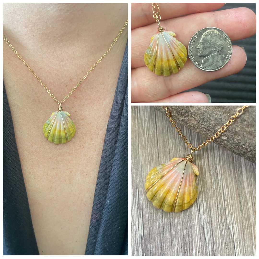 Sunrise Shell Necklace nickel Size, Hawaii Handmade Jewelry, Hawaiian ...
