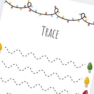 Printable Christmas Worksheets for Preschoolers Pre-writing Skills - Etsy