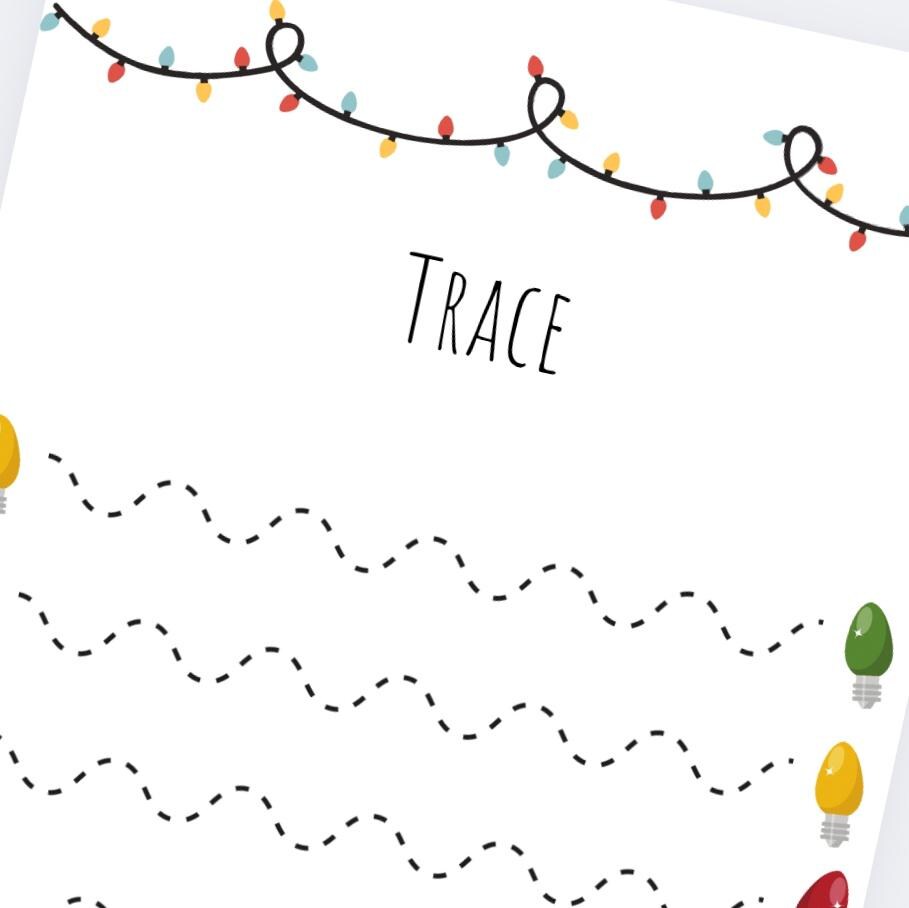Printable Christmas Worksheets for Preschoolers Pre-writing Skills - Etsy