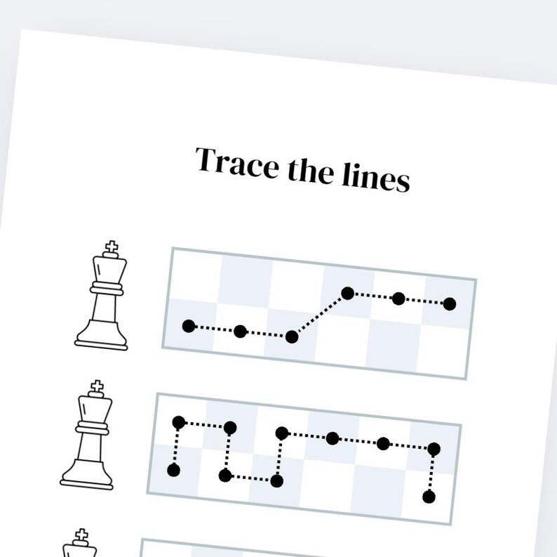 Printable Chess Themed Worksheets for Preschoolers. Pre-writing Skills ...