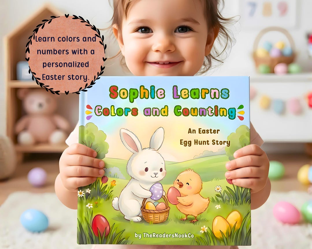 Personalized Easter Book for Kids, Learn Colors & Count to 10, Custom ...
